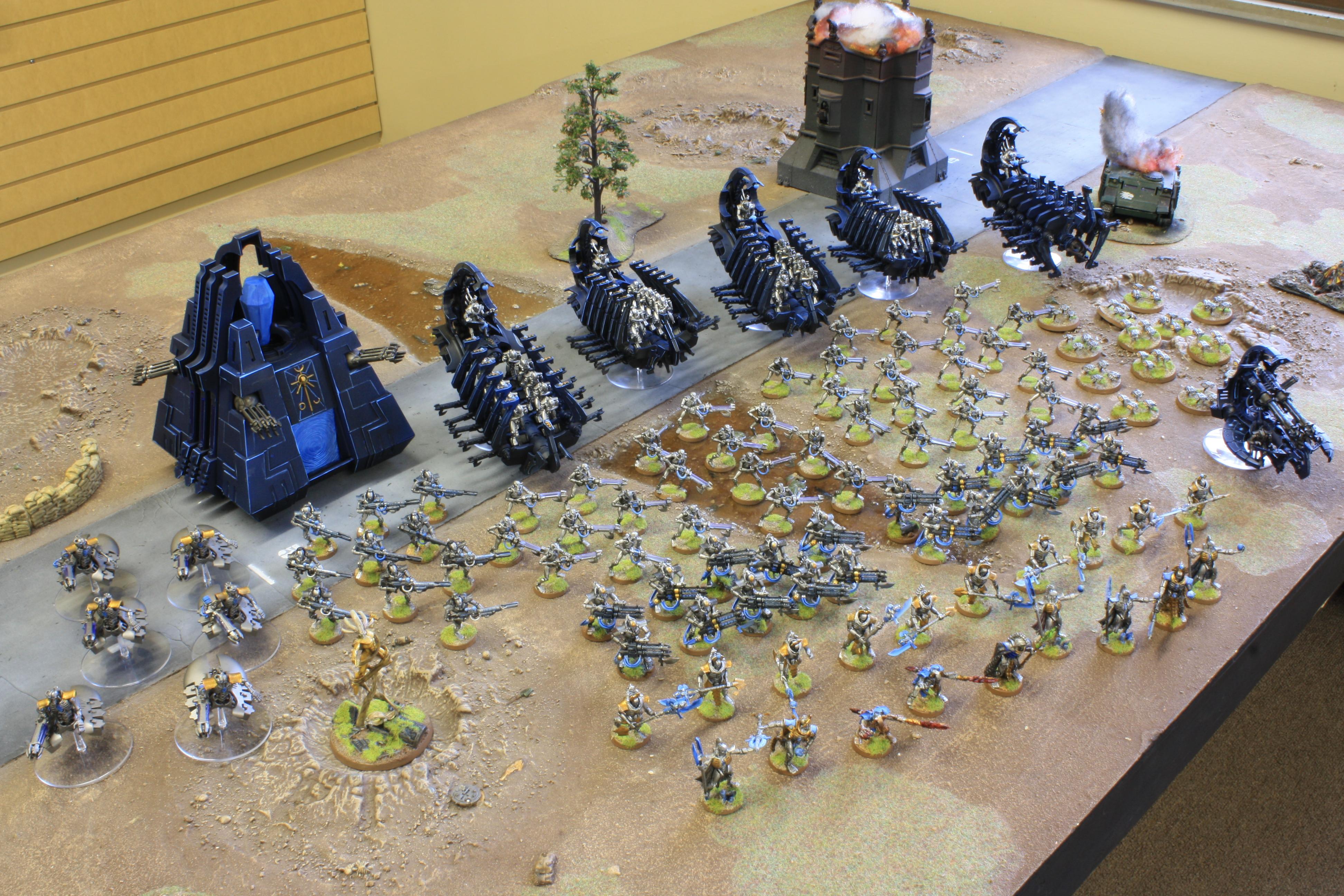 Blue Necron Army Warhammer 40k Necrons Matthew s 4000 Point Necron